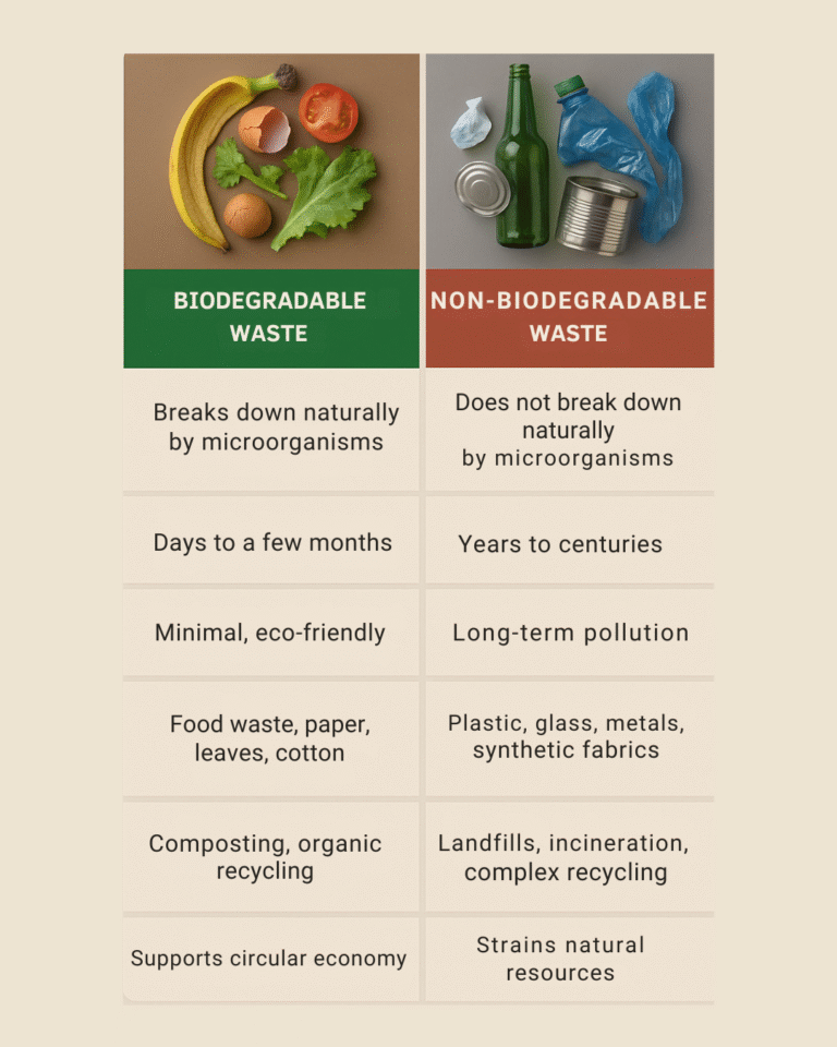 Difference Between Biodegradable vs Nonbiodegradable Waste: Key Differences